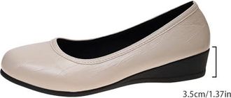 Generic Chaussures &agrave; enfiler d&eacute;contract&eacute;es en similicuir pour femme, couleur unie, &eacute;l&eacute;gantes, classiques, polyvalentes, l&eacute;g&egrave;res et confortables, chaussures co