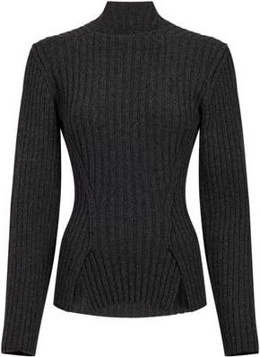 Victoria Beckham Pull droit col rond en laine et cachemire m&eacute;lang&eacute;