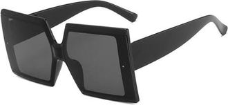 Generic Lunettes De Soleil Carr&eacute;es &Agrave; Grande Monture For Homme Et Femme, Id&eacute;ales For Les Vacances La Conduite(Black)