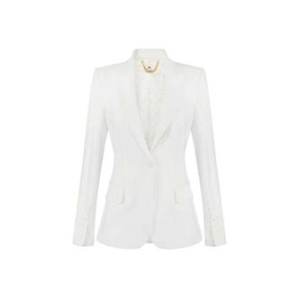 Elisabetta Franchi Avorio Jacket - - Jackets - Damen - Wei&szlig; - M