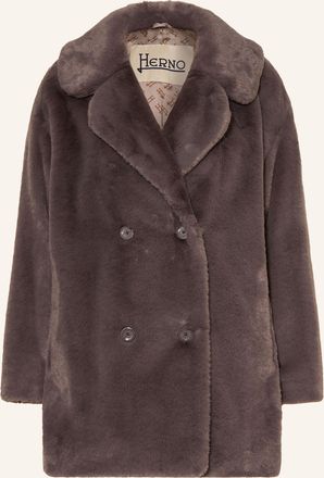 Herno Herno Kunstfell-Jacke grau