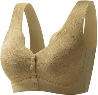 Generic Soutien-gorge d&eacute;t&eacute; sans couture pour femme - Moyen &Acirc;ge et personnes &acirc;g&eacute;es - En acier sans couture - Surdimensionn&eacute;, kaki, XXL
