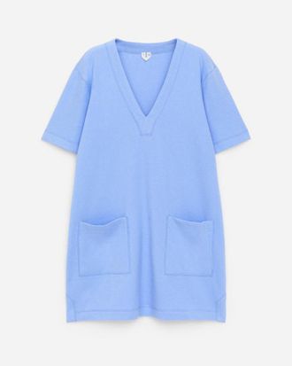 Arket Baumwoll-Frottee-Kleid -Blau
