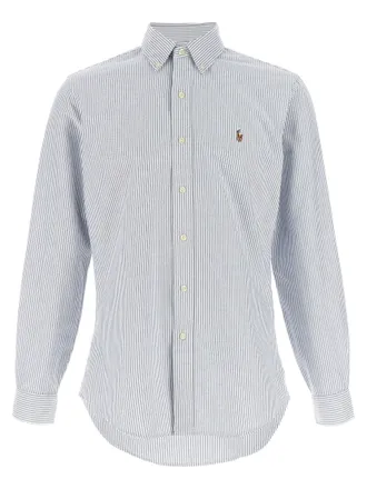 Polo Ralph Lauren Striped Oxford Cotton Shirt - Blue