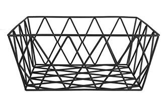 Kleine Wolke Korb Slack, Farbe: Schwarz, Material: Metall, Gr&ouml;&szlig;e: L&auml;nge 19 cm, Breite 28 cm, H&ouml;he 12 cm