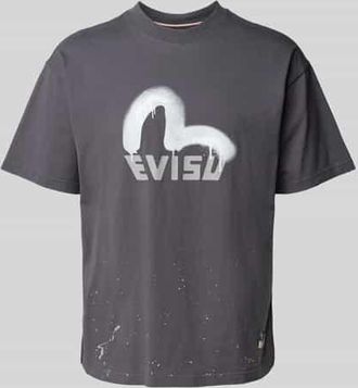 Evisu Regular Fit T-Shirt mit Label-Print