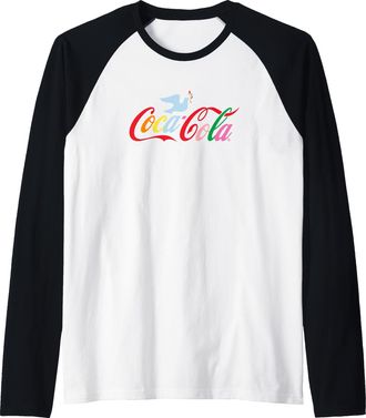 Coca Cola Ware Dove Rainbow Logo Text Raglan