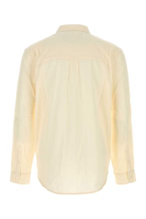 S&eacute;fr Mens Ivory Voile Leo Shirt Vanillawhite Cotton