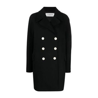 Lanvin Damen, M&auml;ntel, Schwarzk, SGr&ouml;&szlig;e