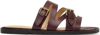 Guess Pantoletten FLJGRY LEA03 Dunkelrot