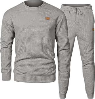 Generic 2 Pi&egrave;ces Surv&ecirc;tement Homme Veste Sweat &Agrave; Manches Longues Et Pantalon Jogging 2 Pi&egrave;ces, Baggy Et Surdimensionn&eacute;, Tenue De Travail Decontract&eacute; Couleur U