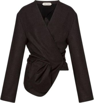 Alberta Ferretti Femme, Vestes, Gris, Taille: 36 FR Knotted Blazer