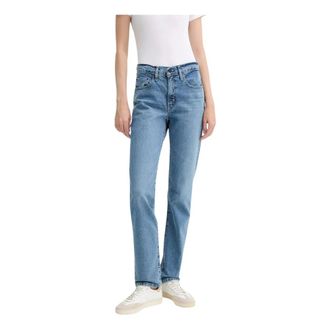 Levi's Jean Droit Taille Haute 724 - Femme - Jeans - Bleu - Taille: W25 L30