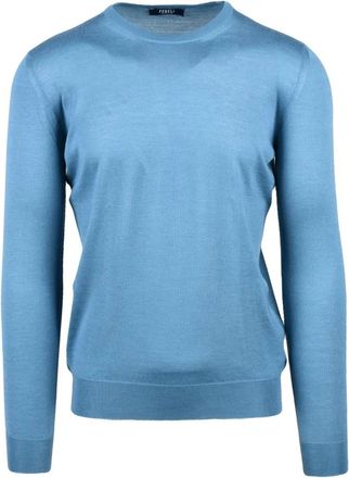 Fedeli Homme, Pulls, Bleu, Taille: L Maglioncino Girocollo