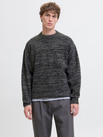 Jack & Jones Rundhalspullover JJESOHO OLLIE KNIT CREW NECK SN Materialmix, relaxed fit