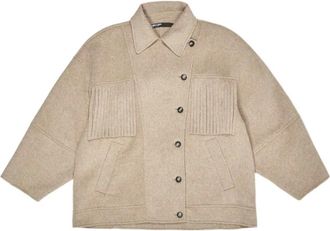 Bimba & Lola Mantel mit Fransen - Nude