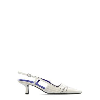 Burberry Femme, Chaussures, Beige, Taille: 36 EU Escarpins Slingback &agrave; Talons Chatons Chisel