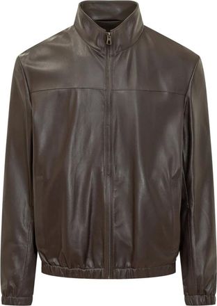 HUGO BOSS Homme, Vestes, Brun, Taille: M Veste en cuir Nappa