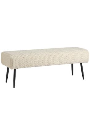 MID.YOU Mid.you Hockerbank, Beige, Metall, Textil, 1-Sitzer, 110x41x43 cm, Esszimmer, B&auml;nke, Sitzb&auml;nke