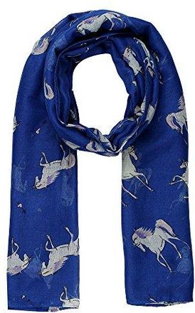 World of Shawls Femme &Eacute;charpe Chevaux Motif Imprim&eacute; Femmes &Eacute;charpes Ch&acirc;le Enveloppant Maxi &Eacute;charpe Sarong