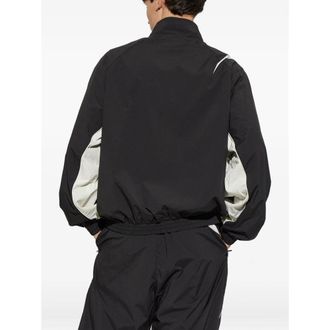Represent Logo-Embroidered Technical Windbreaker Jacket - Black