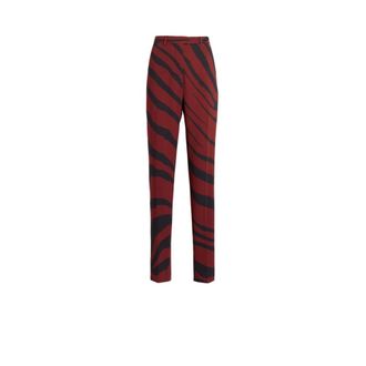 Roberto Cavalli Zebra Print Hose - - Trousers - Damen - Rot - S