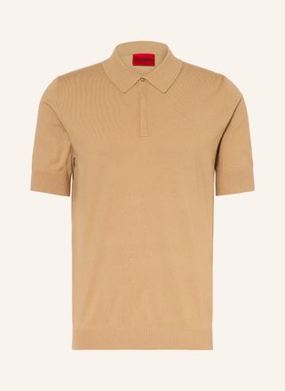 HUGO BOSS Hugo Strick-Poloshirt San Peter beige