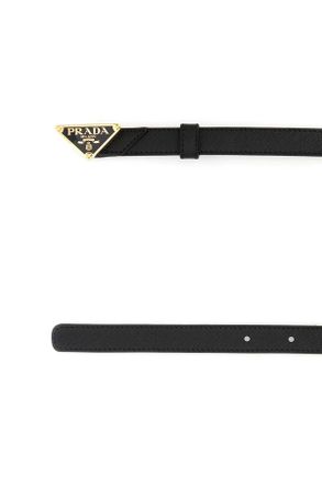 Prada Womens Black Leather Belt Nero Vitello Cinture