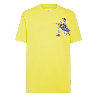 Philipp Plein T-shirt Rundhals SS Hawaii - - Tops - Herren - Gelb - XS