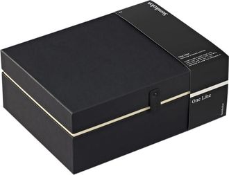 Semikolon 373050 Premium Aufbewahrungsbox One Line Edition - Geschenkbox Large 31 x 23 x 12 cm - Black