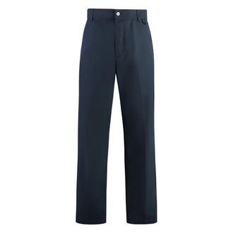 Bottega Veneta Pantalon cargo droit en serg&eacute; de coton l&eacute;ger - Homme - Pantalons - Bleu - Taille: M