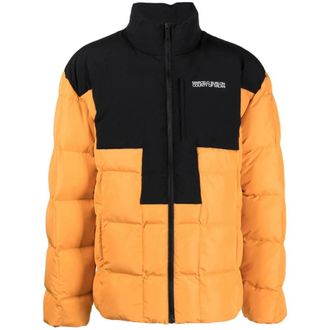 Marcelo Burlon Logo Cross Block Puffer Jacket - - Jackets - Herren - Orange - L