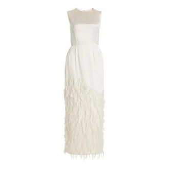 Gabriela Hearst Maslow Feather Dress - - Dresses - Damen - Beige - XS