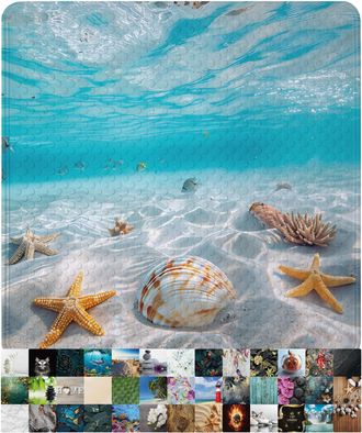 Sanilo Badematte 53 x 53 cm, rutschfeste Duschmatte f&uuml;r Dusche und Badewanne, Antirutschmatte maschinenwaschbar und schimmelresistent (Waterworld)