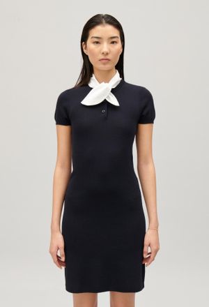 Claudie Pierlot Kurzes Strickkleid Marineblau