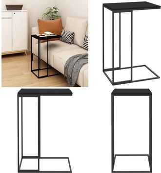 vidaXL Vidaxl - Beistelltisch Schwarz 40x30x59 cm Holzwerkstoff - Beistelltisch - Couchtisch - C-Design - Schwarz - Holzwerkstoff - Home & Living