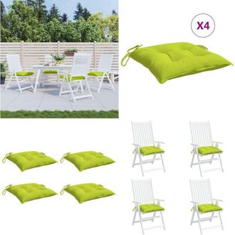 vidaXL Palettenkissen 4 Stk. Hellgr&uuml;n 50x50x7 cm Oxford-Gewebe - Sitzkissen - Gartenkissen - Terrasse - Au&szlig;enkissen - Oxford-Gewebe - Home & Living