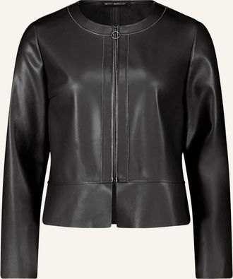 Betty Barclay Jacke In Lederoptik schwarz