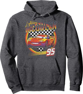 Disney Pixar Cars Lightning McQueen Vintage Race Pullover Hoodie