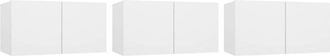 vidaXL Meubles TV suspendus 3 pcs Blanc 60x30x30 cm vidaXL