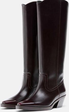 Stradivarius Santiags &eacute;pur&eacute;es - Bordeaux-Rouge