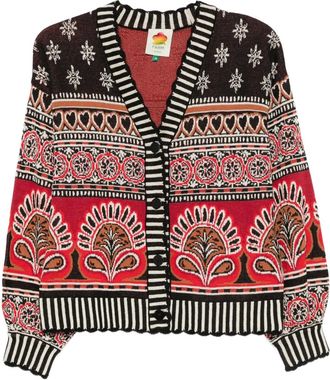 Farm Rio cardigan à motifs - Rouge