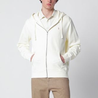 Polo Ralph Lauren Elfenfarbenes Baumwoll-Sweatshirt mit Rei&szlig;verschluss