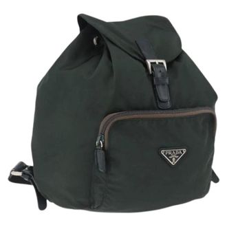 Prada Pre-owned Sac &agrave; dos en nylon - Femme - Pre-owned - Vert - Taille: ONE Size