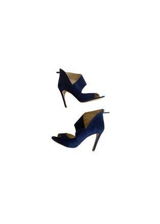 Miu Miu Navy Cutout Suede Pumps Size 37