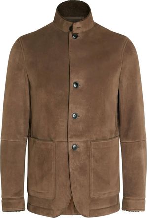 Ermenegildo Zegna veste Il Conte en peau lainée - Marron