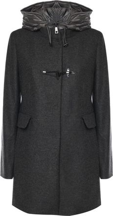 Fay Femme, Manteaux, Noir, Taille: 40 FR Caban &agrave; bascule