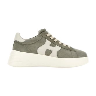 Hogan Femme, Chaussures, Vert, Taille: 35 1/2 EU Baskets en Daim Rebel