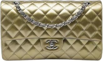 Chanel Sac port&eacute; &eacute;paule Pre-owned Double Flap - Femme - Pre-owned - Jaune - Taille: ONE Size