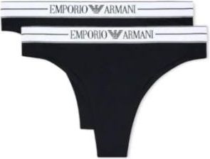 Emporio Armani Femme, Sous-v&ecirc;tements, Noir, Taille: 38 FR Brazilian Briefs 2-Pack